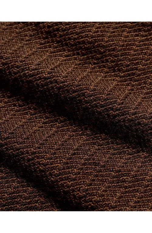 Billy Reid Long Sleeve Sweater Polo - Brown Multi