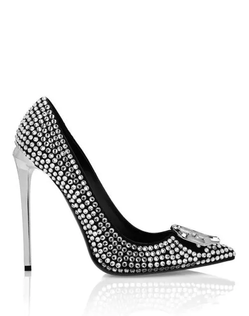 Philipp Plein Strass High Heels Decollete Gothic Plein
