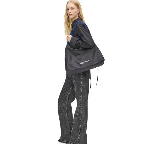 Karl Lagerfeld Cord Nylon Large Shoulder Bag