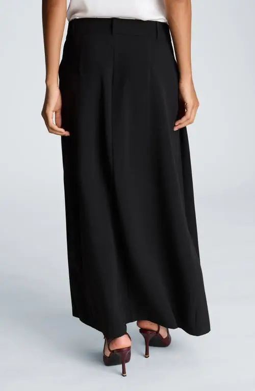 KENNETH COLE COLLECTION Pleated Satin Maxi Skirt