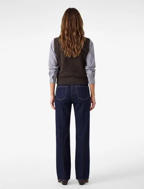 Koton Wool Blend V Neck Sleeveless Knit Sweater Vest
