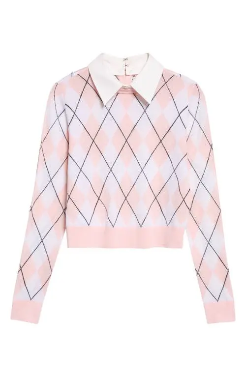 Alice + Olivia Carolann Argyle Sweater