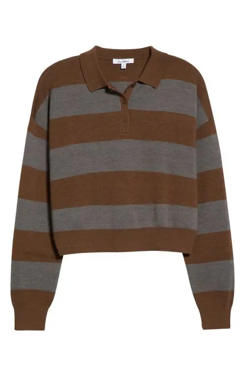 Sam Edelman Striped Wool Blend Polo Sweater