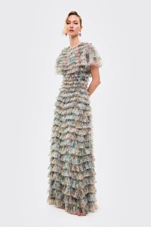 BEAUUT Ruffle Gown