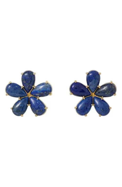 ROXANNE ASSOULIN Flower Stud Earrings - Lapis
