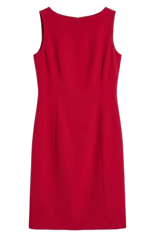 KASPER Sleeveless Bateau Neck Sheath Dress