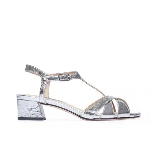 Bernardo Jean Low Heel Sandal - Silver