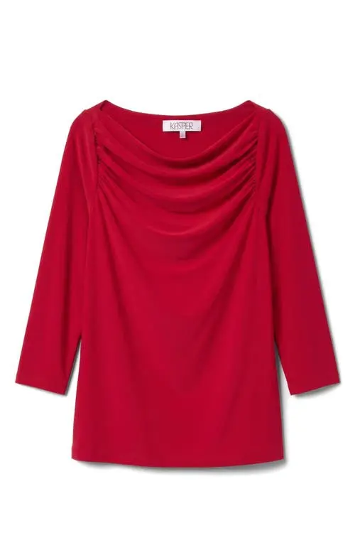 KASPER Cowl Neck Jersey Top