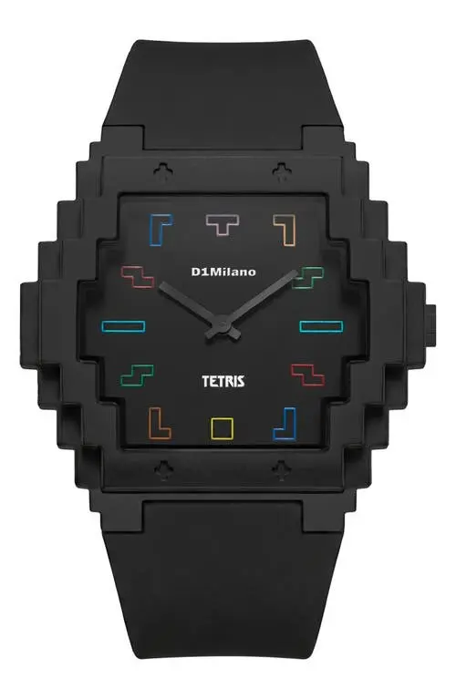 D1 MILANO Tetris Limited Edition Polycarbonate Watch - Black