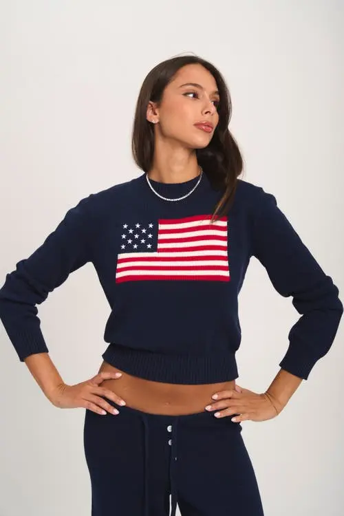 SEASHELL ITALIA Usa Cotton Knit Sweater - Blue