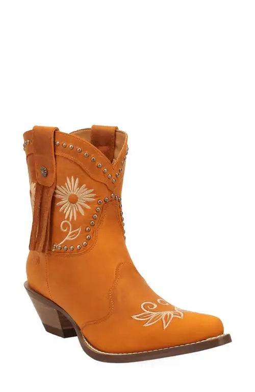 DINGO Country Cute Leather Bootie - Rust