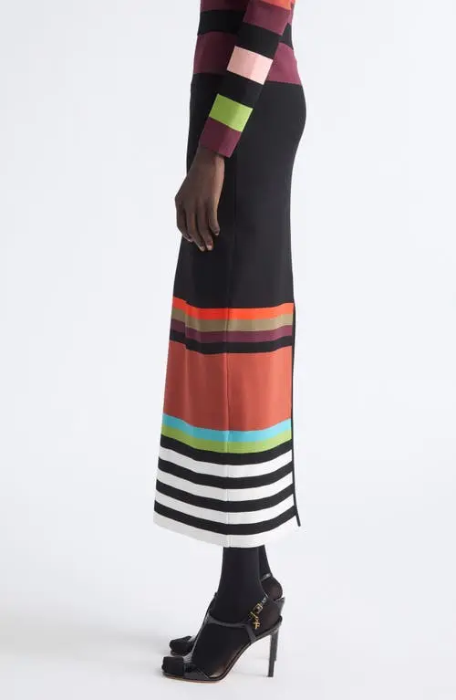 Christopher John Rogers Stripe Pencil Skirt