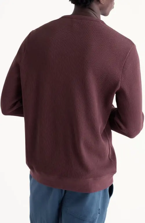 SEASALT CORNWALL Brigantine Waffle Organic Cotton Henley T-shirt