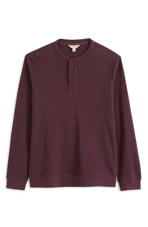 SEASALT CORNWALL Brigantine Waffle Organic Cotton Henley T-shirt