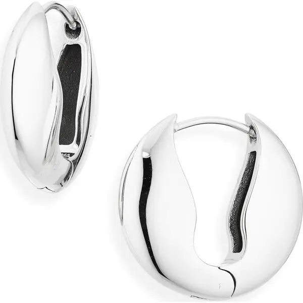 MISSOMA Pebble Hinged Hoop Earrings - Silver