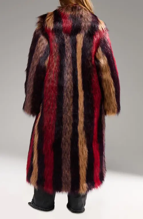 AZALEA WANG Esmara Multicolored Faux Fur Coat