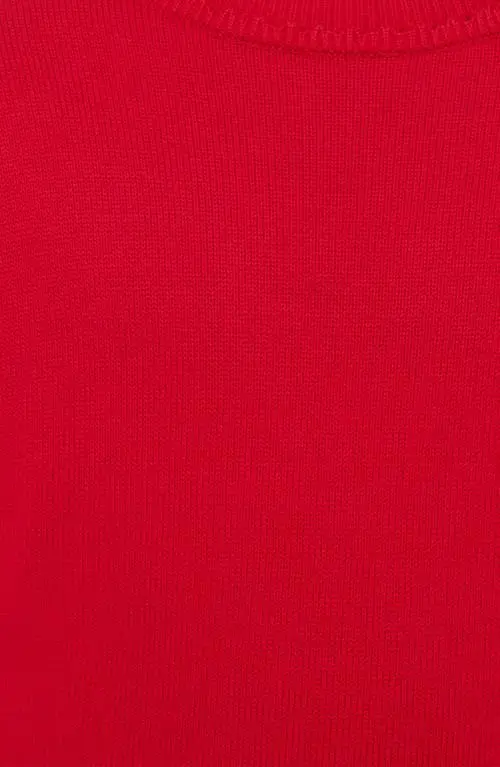 Helmut Lang Distressed Cotton Crewneck Sweater - Rosso