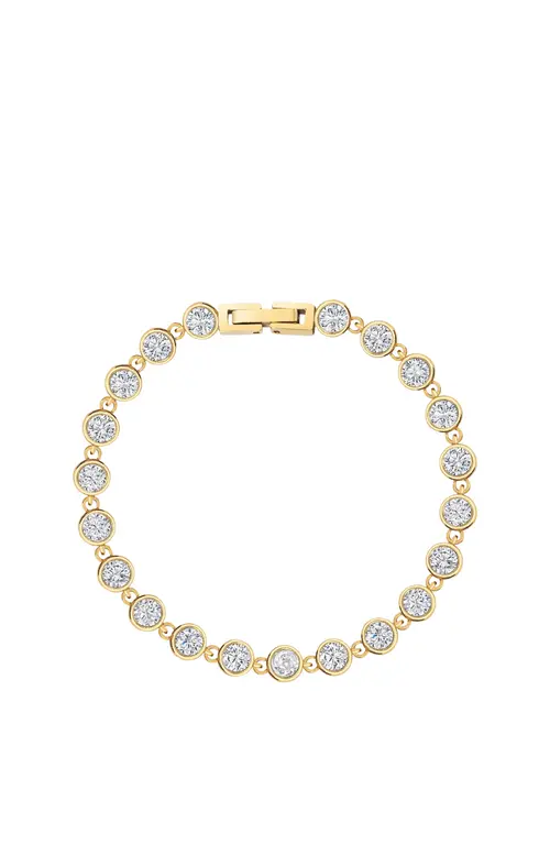 NIALAYA JEWELRY Round Gem Link Bracelet - Gold