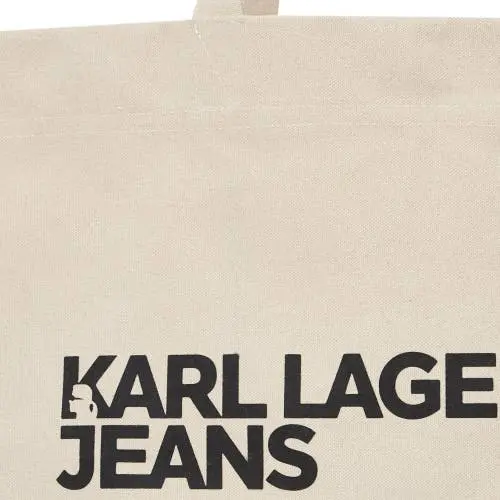 Karl Lagerfeld East-west Logo Shopper Tote - Natural