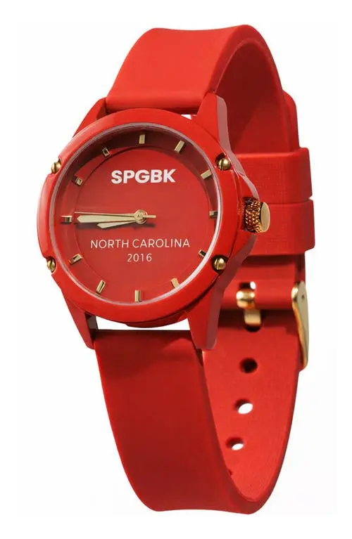 SPGBK WATCHES Winter Berry Silicone Strap Watch - Red