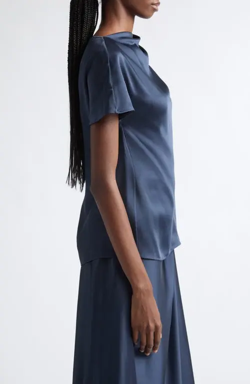Erdem Draped Satin Top