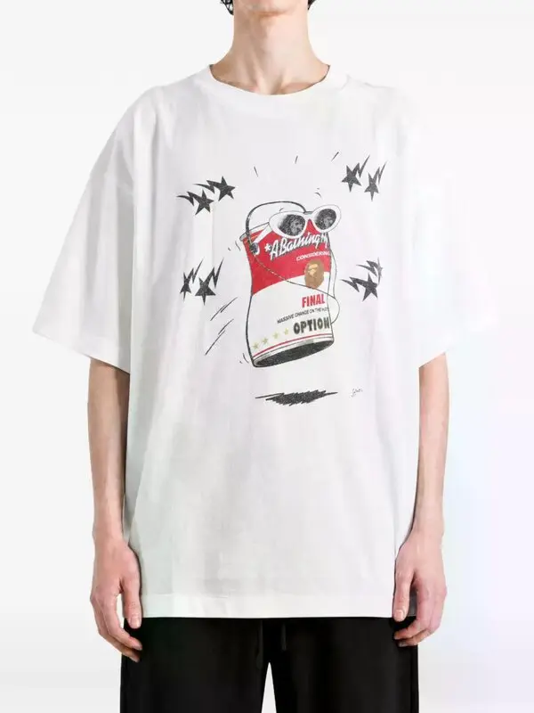 SAINT MXXXXXX X Bape® Graphic-print T-shirt - White