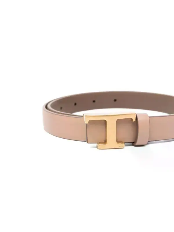 TOD'S T-buckle Calfskin Belt