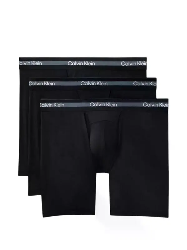 Calvin Klein Logo-waistband Boxers - Black