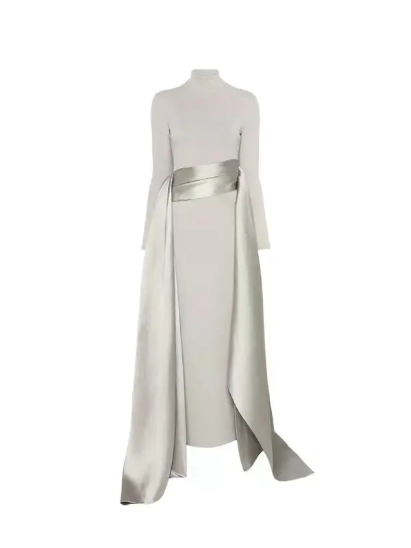 Solace London The Olivia Maxi Dress In Pewter - Grey