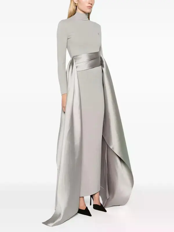 Solace London The Olivia Maxi Dress In Pewter
