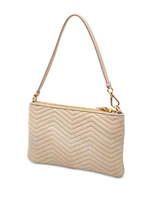 Prada 2010-2026 Soft Calf Impunture Diagramme Bow Shoulder Bag