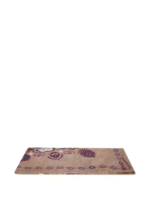 DELL'OGLIO Tokyo Paisley-print Scarf - Neutrals