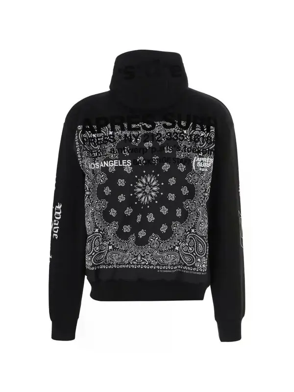 APRES SURF Logo-print Bandana-pattern Hoodie