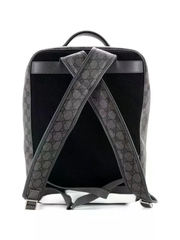 Gucci Ophidia Front Zip Pocket Gg Coated Canvas Medium Backpack
