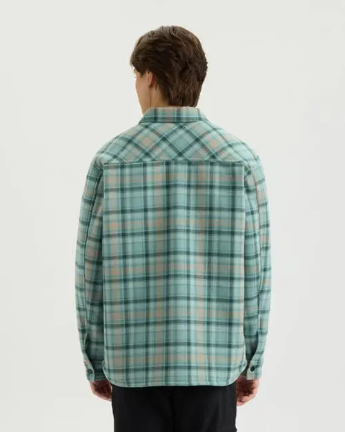 SALT LIFE Dockside Flannel Faux Sherling Bonded Shacket