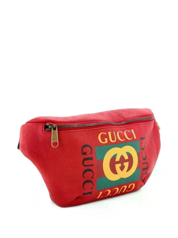 Gucci Logo Printed Leather Medium Belt Bag