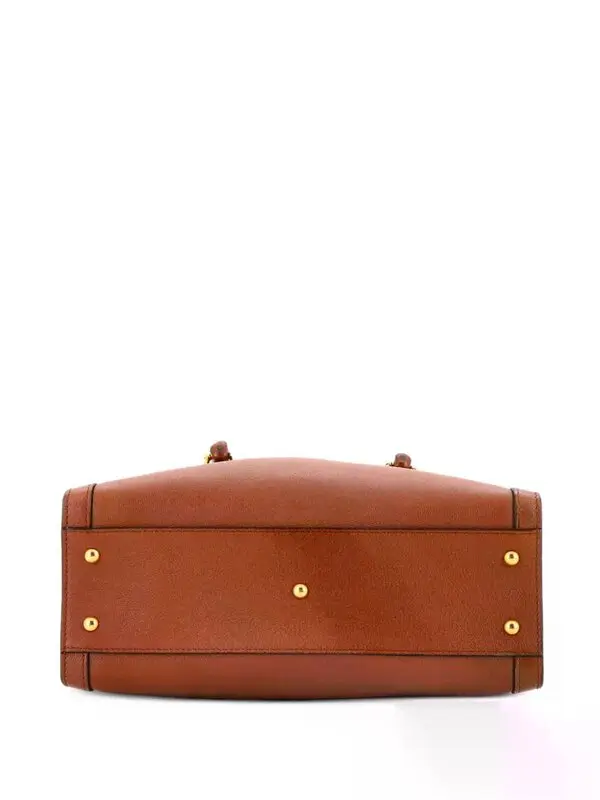 Gucci Diana Nm Bamboo Handle Leather Small Tote Bag - Brown