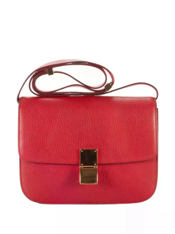 Celine Classic Box Shoulder Bag - Red