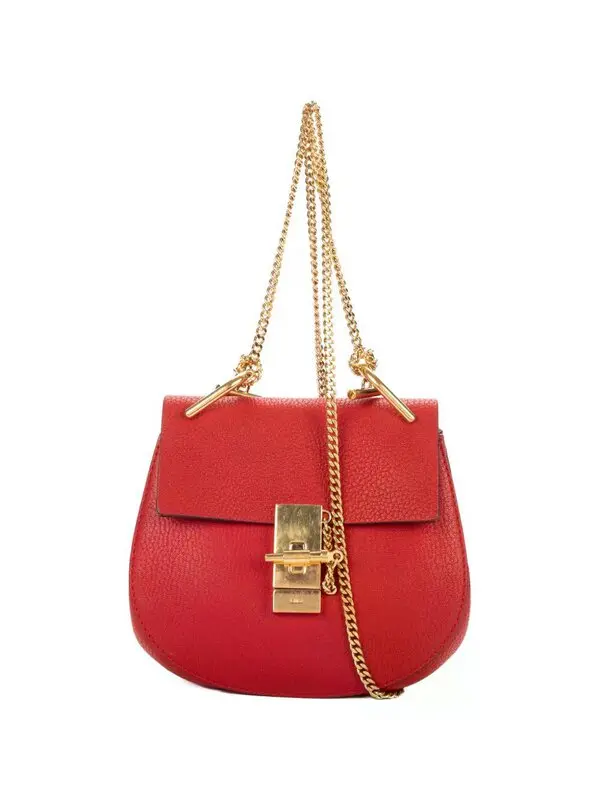 Chloé Mini Drew Shoulder Bag - Scarlet