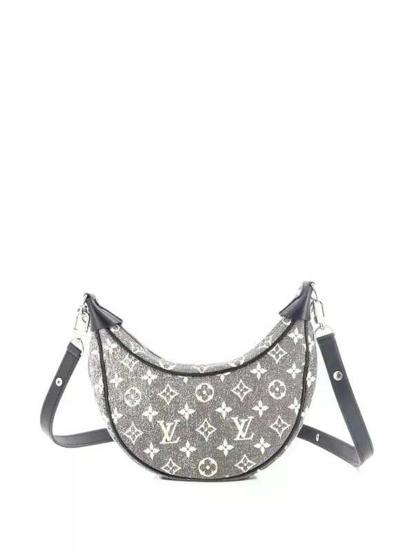 LOUIS VUITTON Loop Monogram-jacquard Denim Shoulder Bag