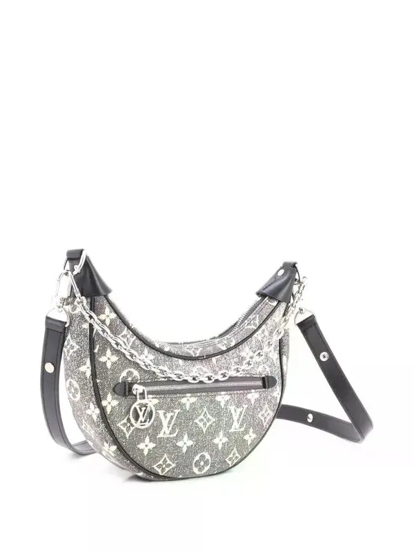 LOUIS VUITTON Loop Monogram-jacquard Denim Shoulder Bag