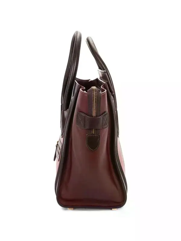Celine Micro Tricolor Luggage Grained Calf Leather Shoulder Bag