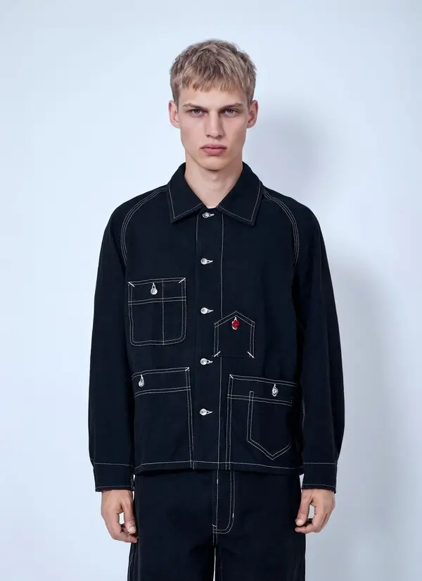 STORY MFG. Canvas Love Letter Depot Jacket - Black