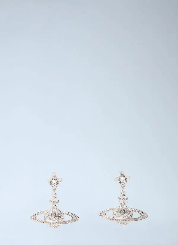 VIVIENNE WESTWOOD Mini Bas Relief Drop Earrings - Silver