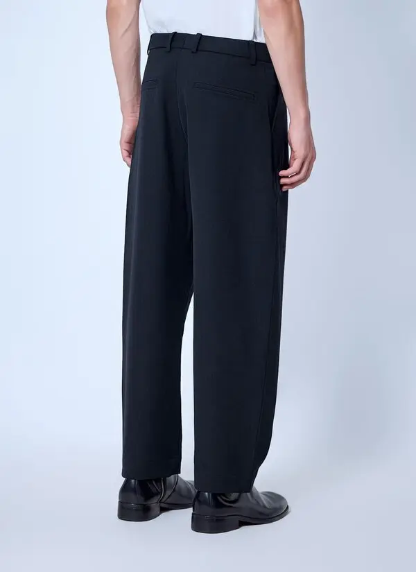 Studio Nicholson Tuck Cotton Tapered Leg Trousers