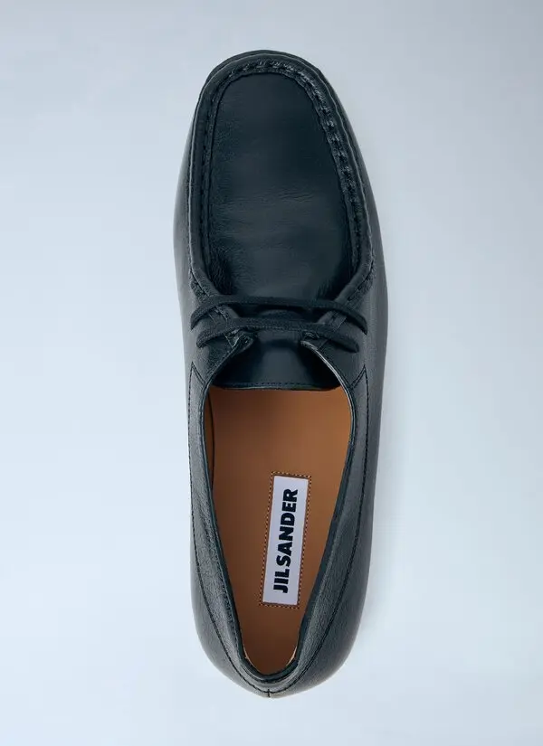 JIL SANDER Leather Moccasin Shoes
