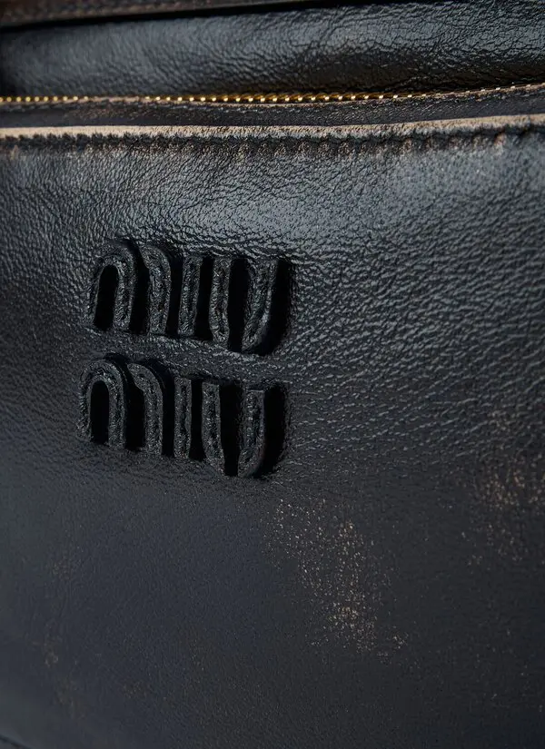Miu Miu Pocket Leather Shoulder Bag