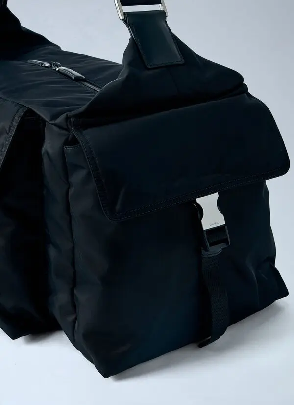 Prada Explore Re-nylon And Leather Duffel Bag