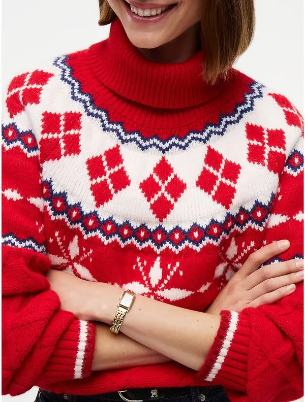 Tommy Hilfiger Relaxed Fit Fair Isle Turtleneck Sweater