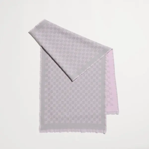 Gucci Gg Wool Viscose Lamé Scarf